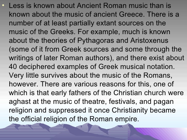 Ancient roman music