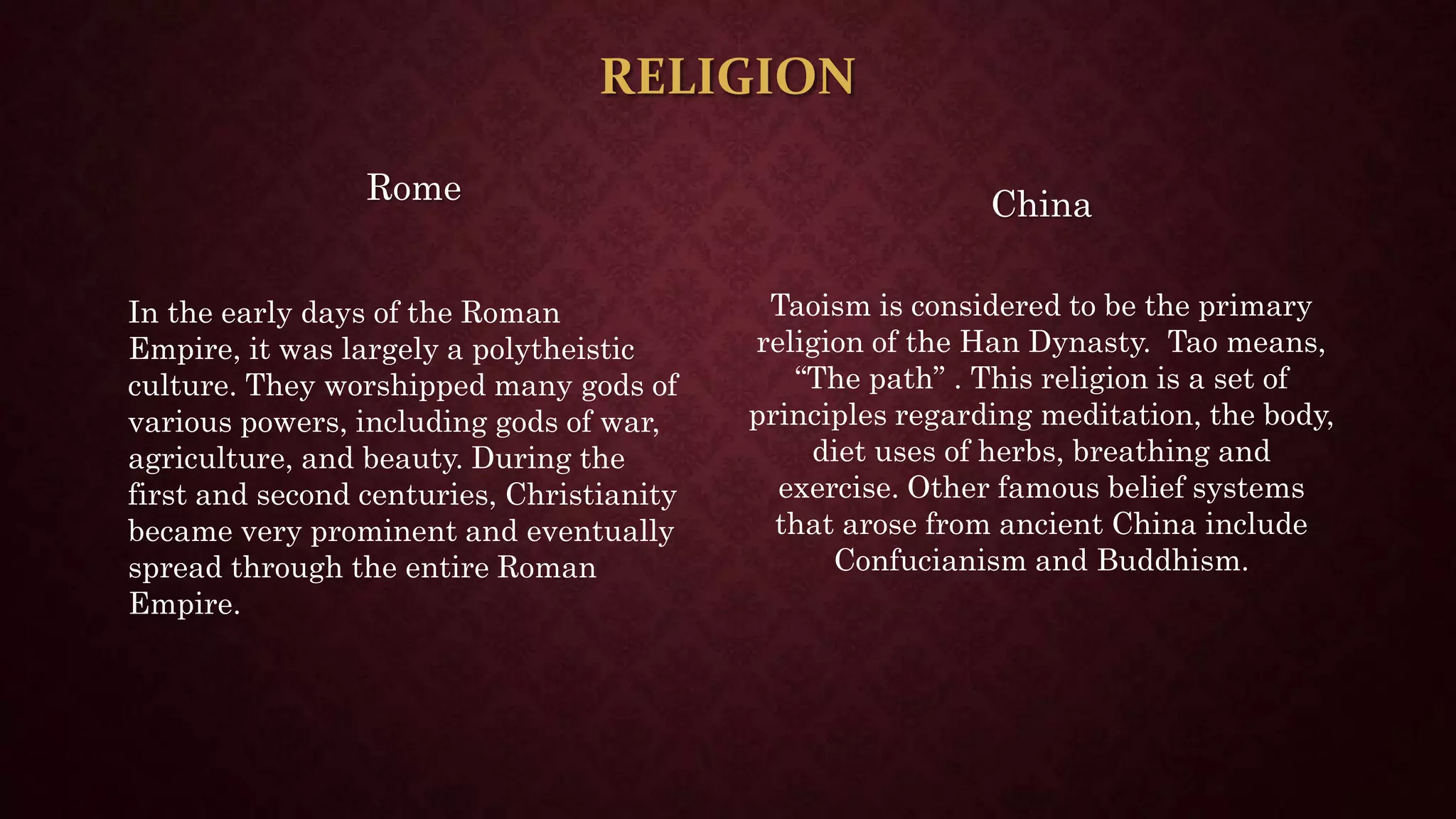 Ancient rome and ancient china | PPT