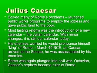 Ancient Rome and the Rise of Christianity ppt | PPT | Geography | Science