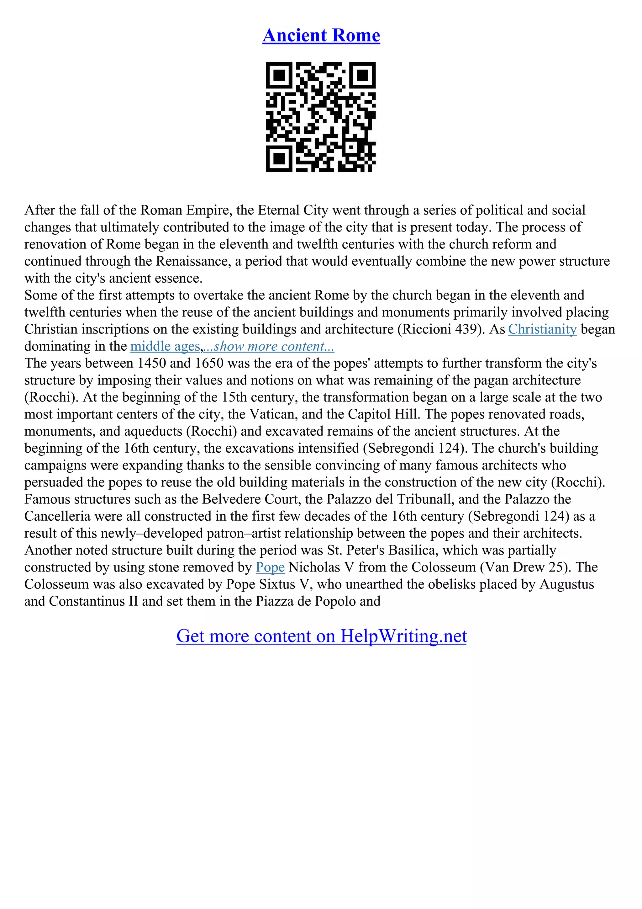 Ancient Rome Essay | PDF