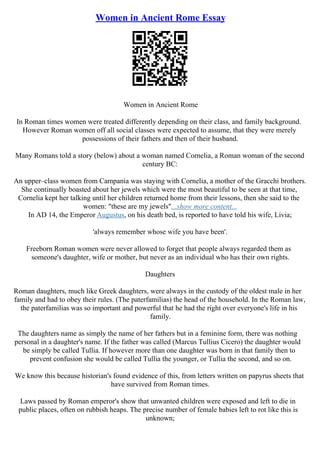 Ancient Rome Essay | PDF