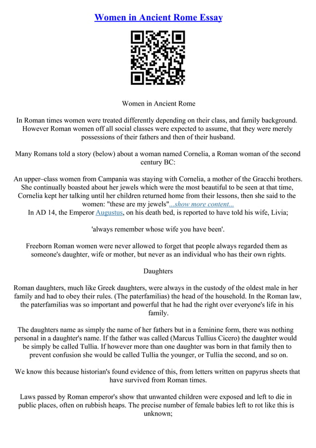Ancient Rome Essay | PDF
