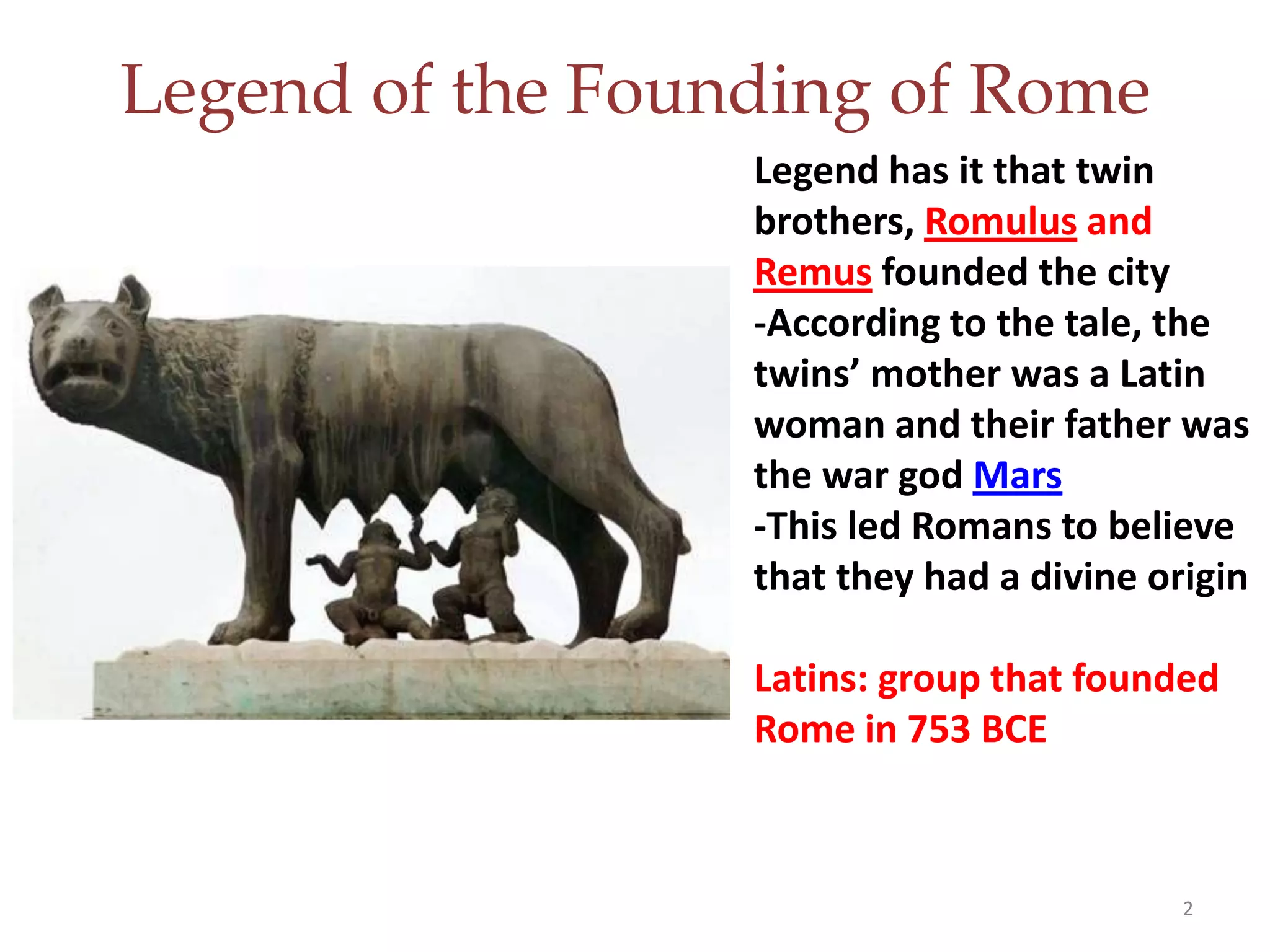 Ancient rome overview per cmapp | PPT