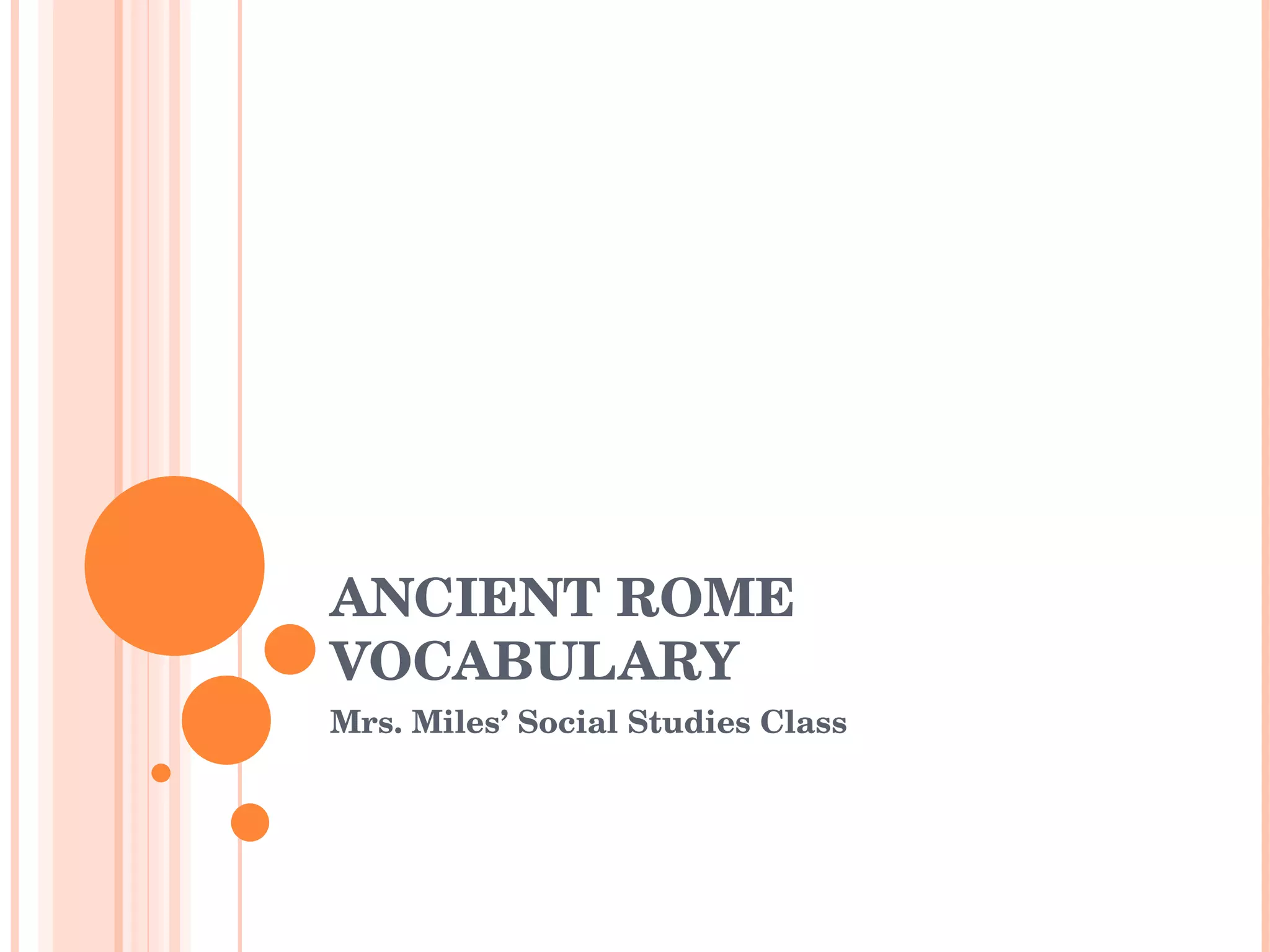 Ancient rome vocab | PPT