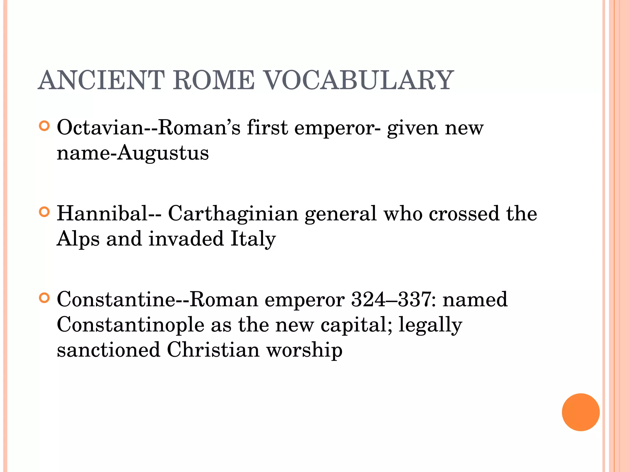 Ancient rome vocab | PPT