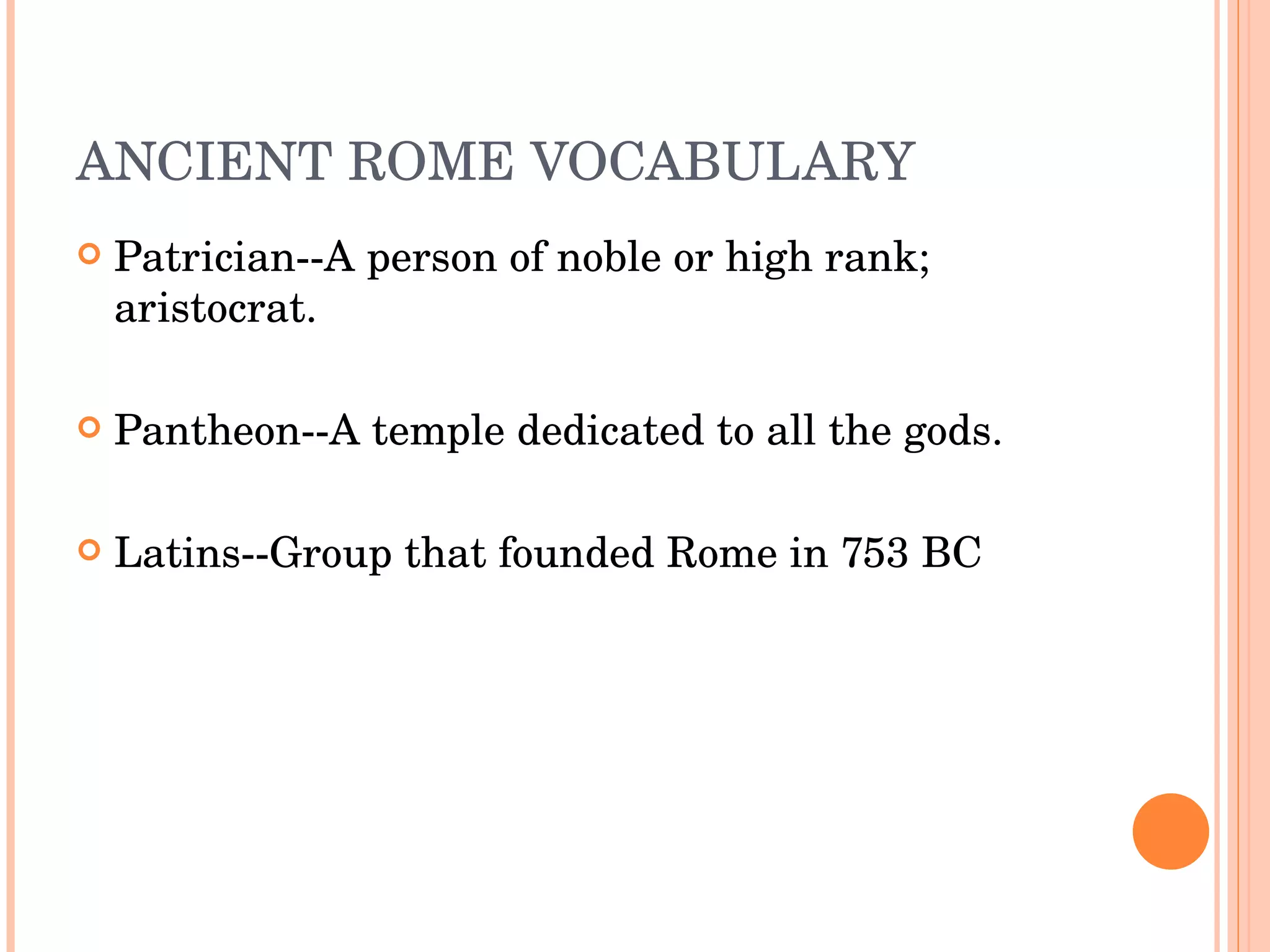 Ancient rome vocab | PPT