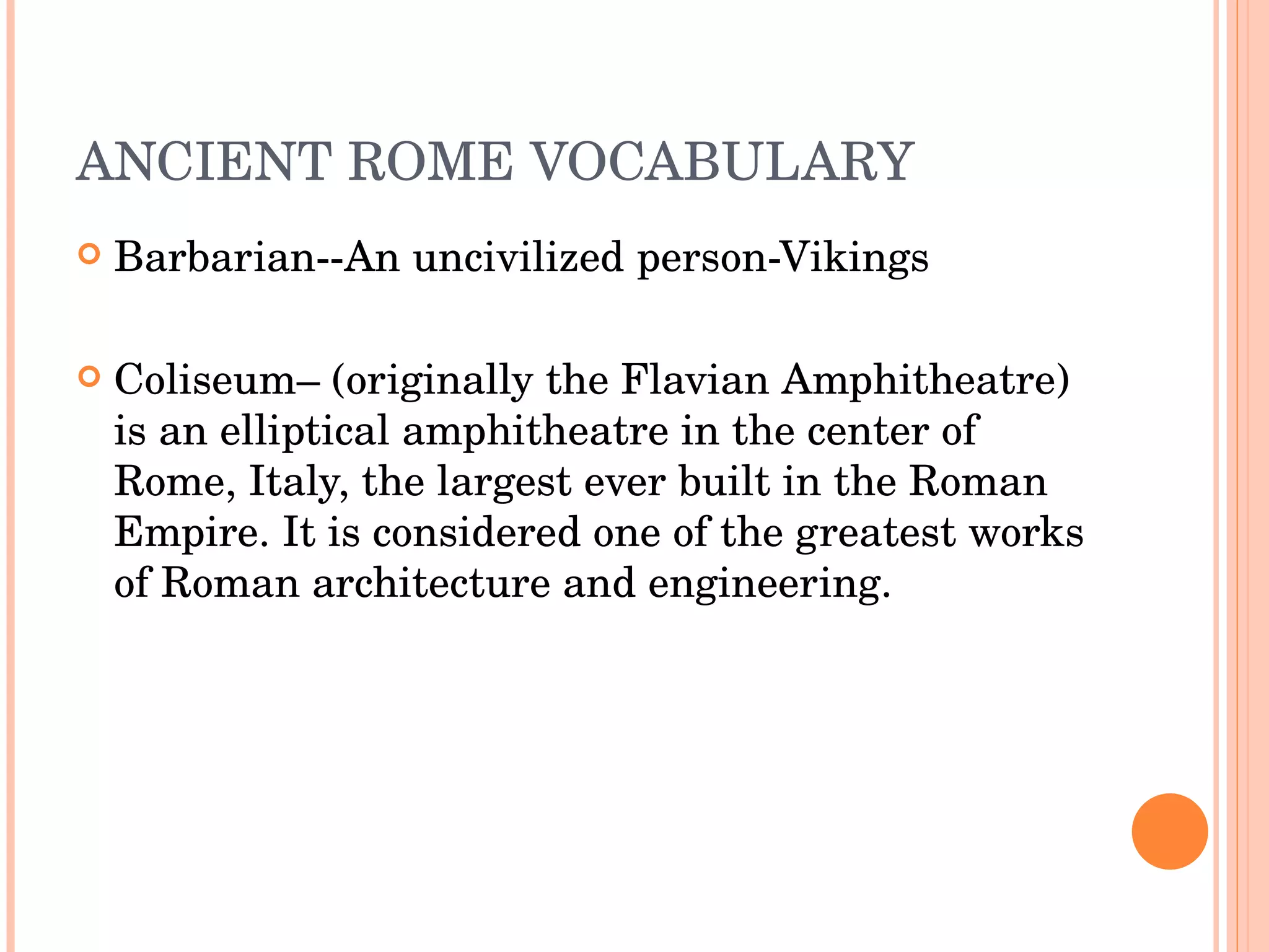 Ancient rome vocab | PPT