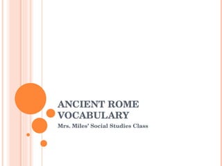 Ancient rome vocab | PPT