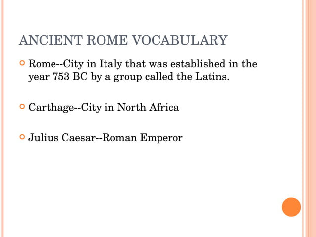 Ancient rome vocab | PPT