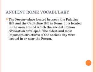 Ancient rome vocab | PPT
