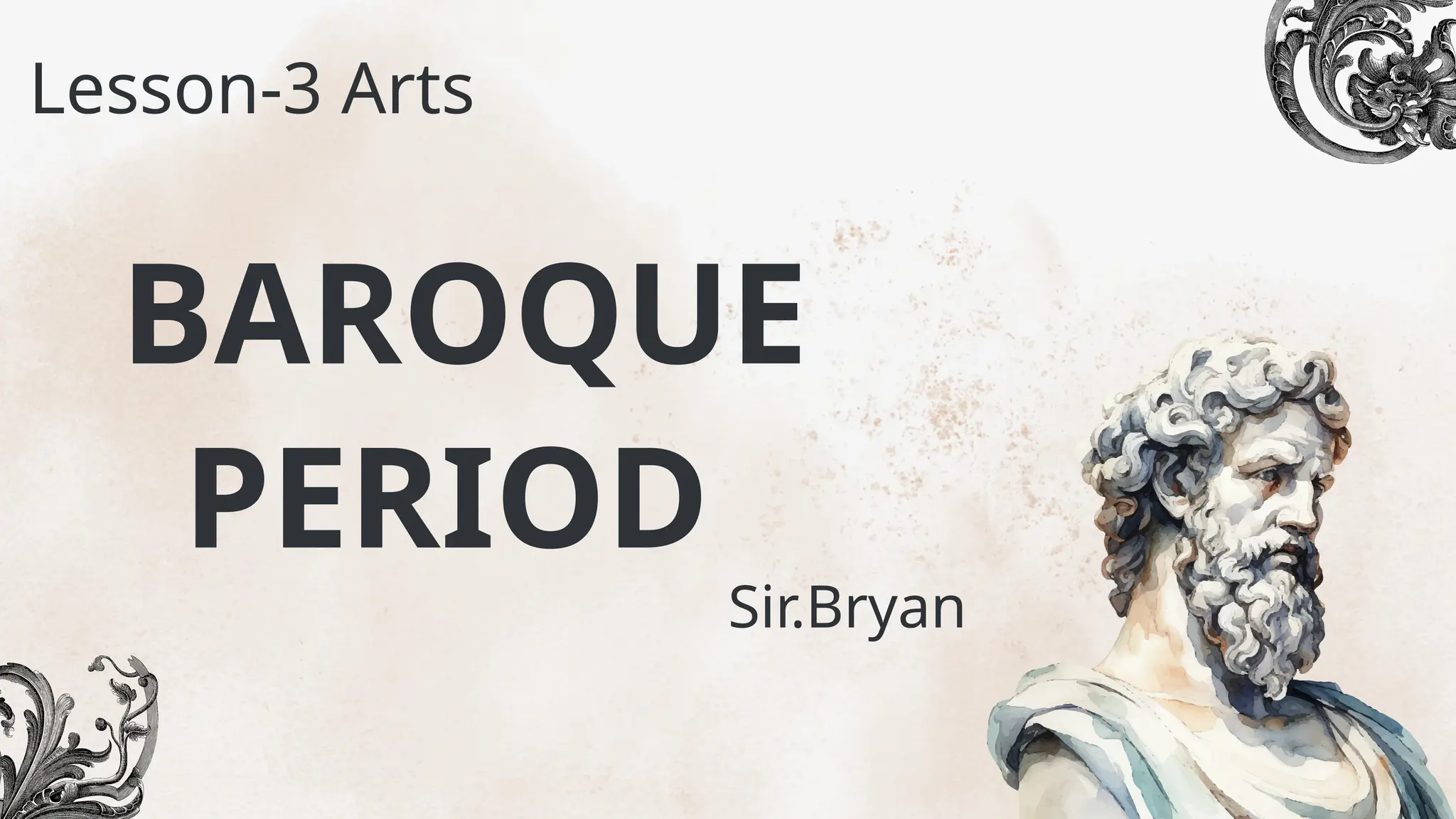 Ancient Sculptures Art Presentation in Tan and White Watercolor Style.pptx