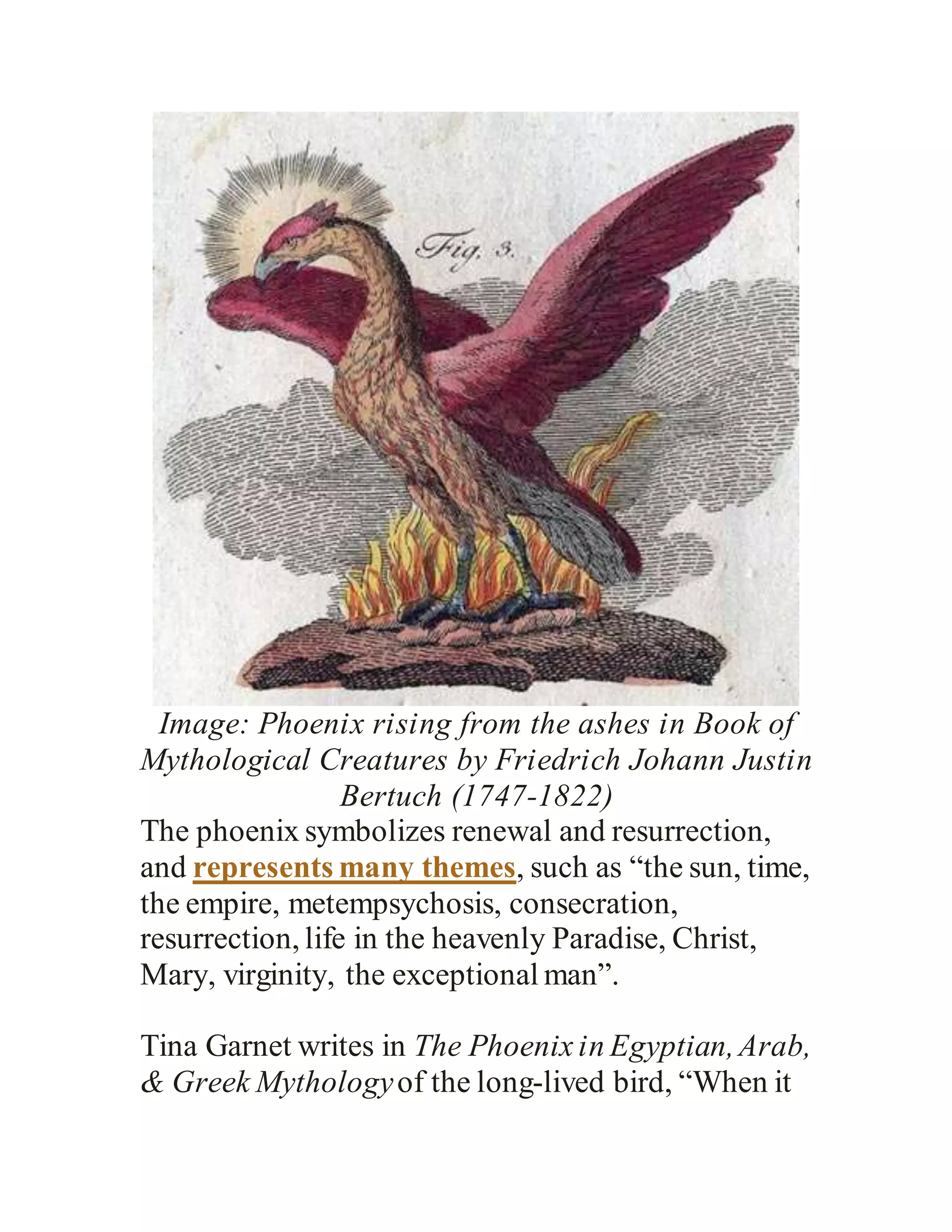 Ancient symbolism of the magical phoenix . | DOCX