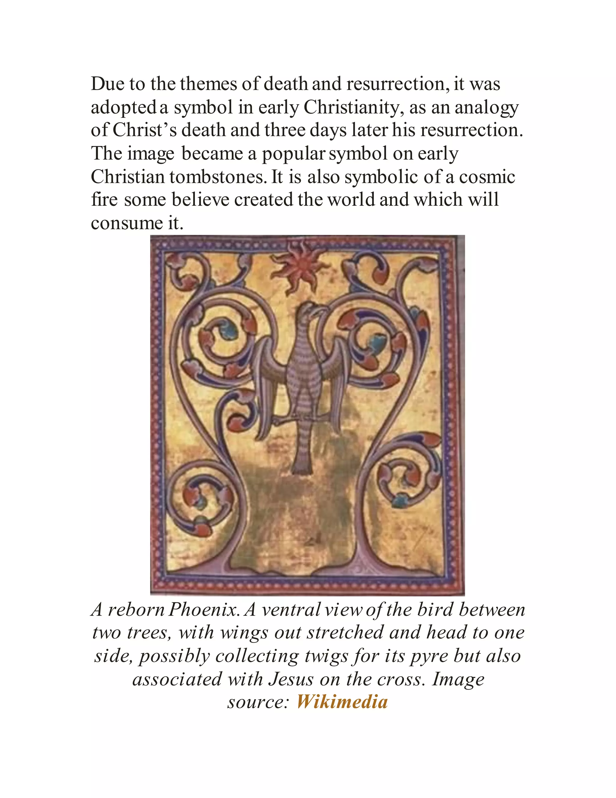 Ancient symbolism of the magical phoenix . | DOCX