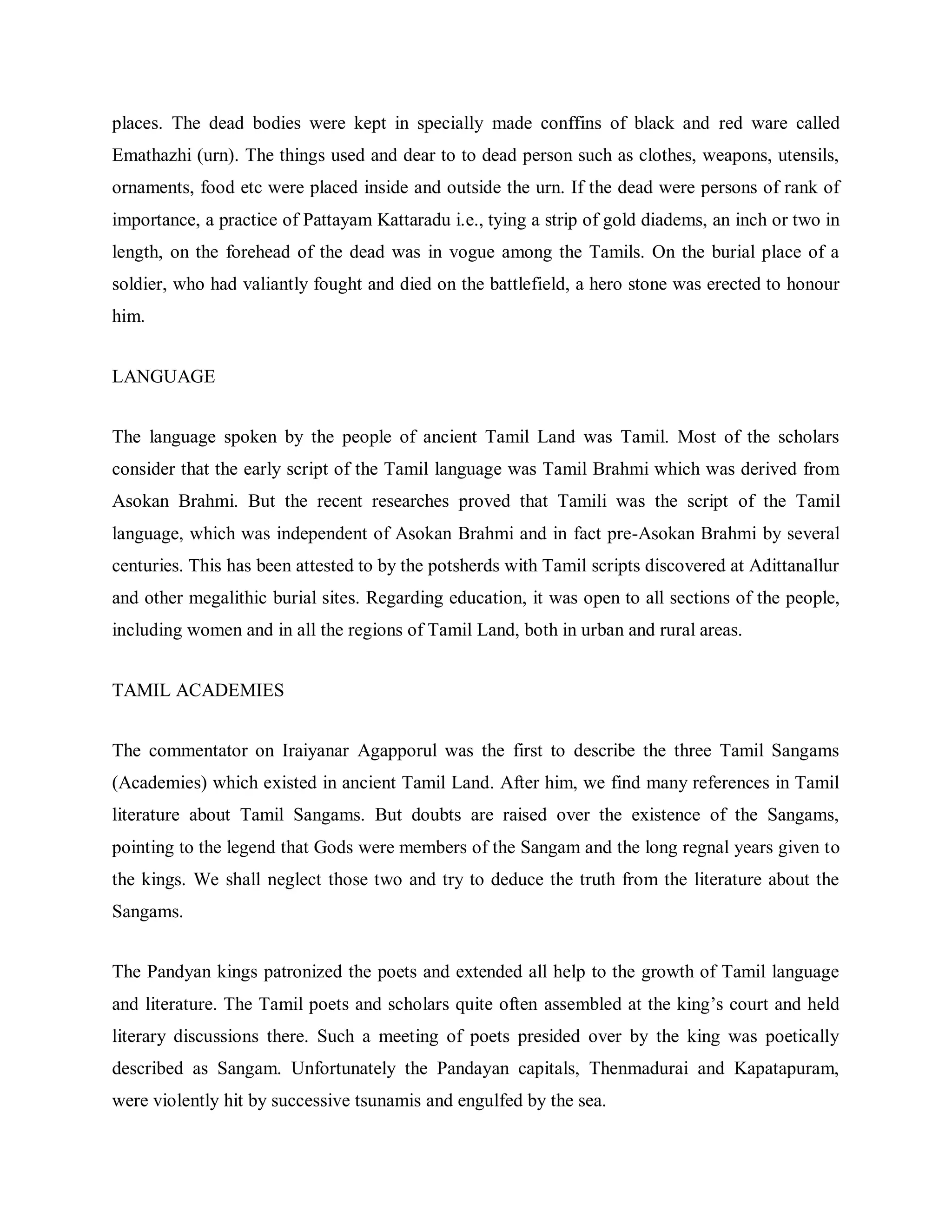 Ancient tamil civilization | PDF