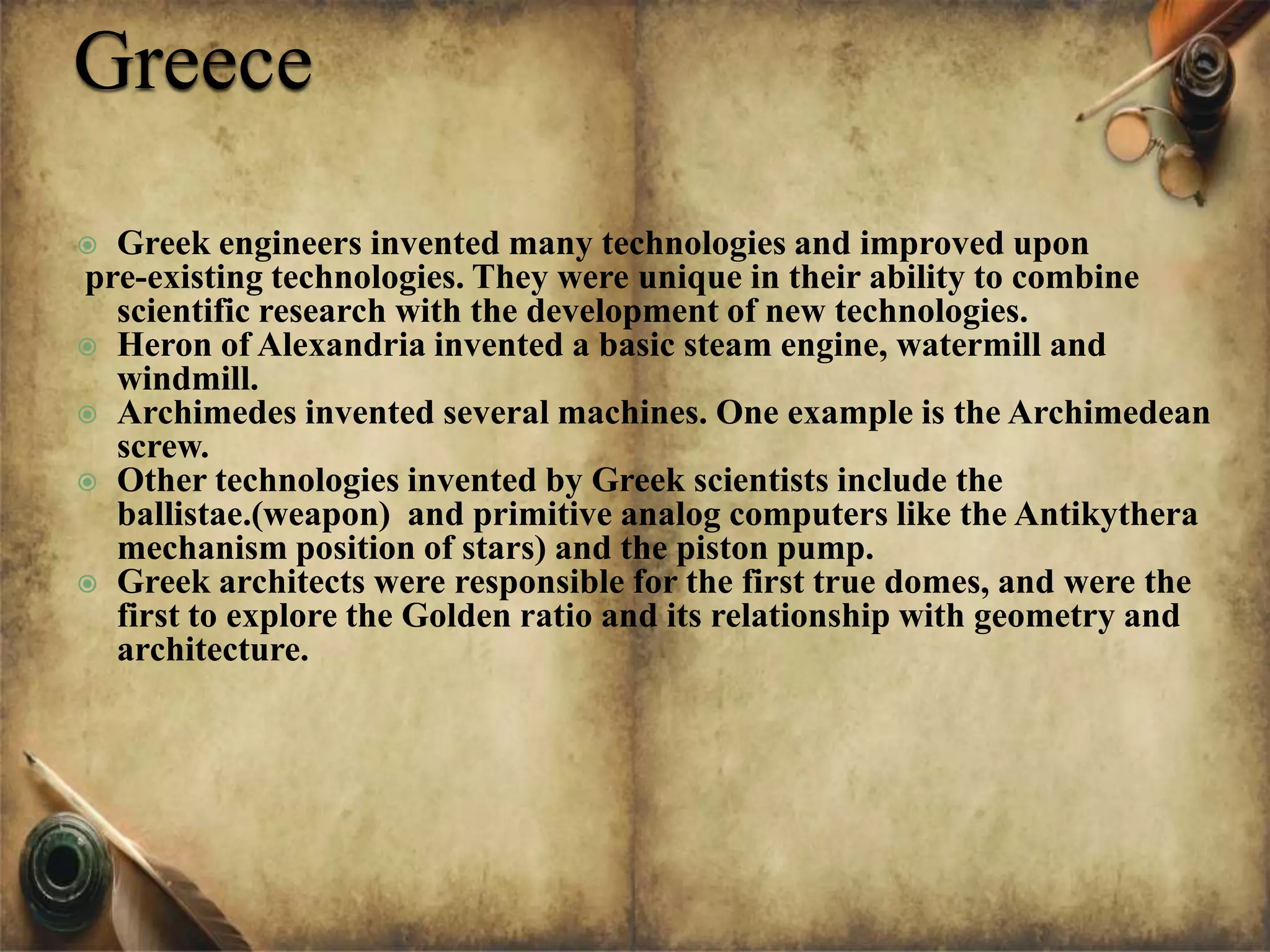 Ancient technology in world history | PPTX