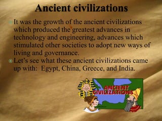 Ancient technology in world history | PPTX