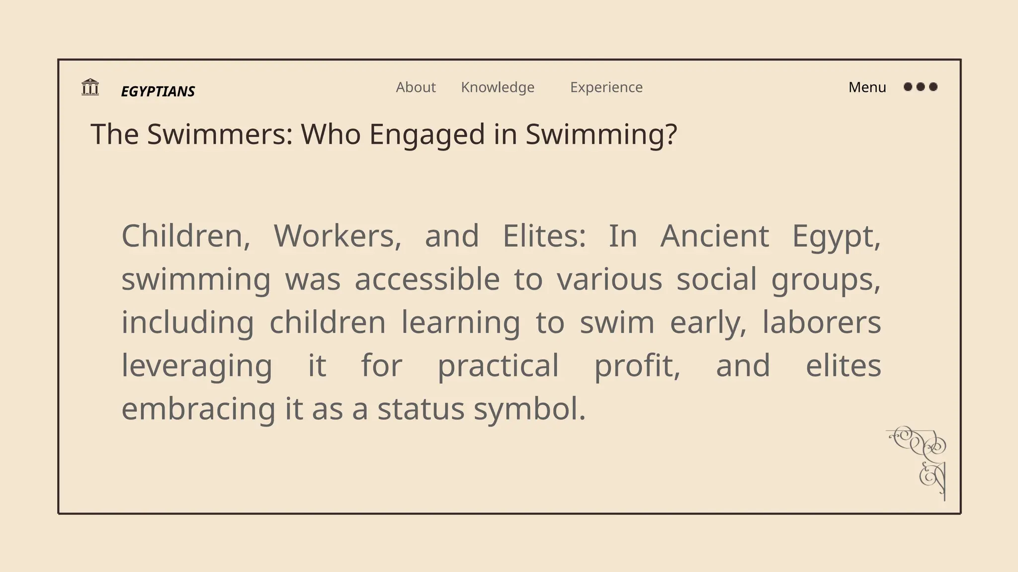 THE HISTORY AND CULTURAL SIGNIFICANCE OF SWIMMING IN ANCIENT ...