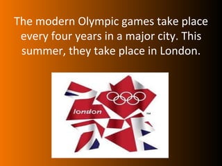 Ancient versus modern olympic gamest | PPT