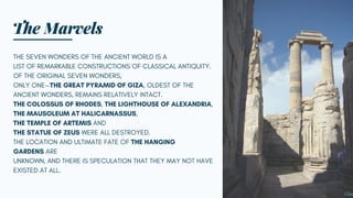 WONDERS OF ANCIENT WORLD | PPT