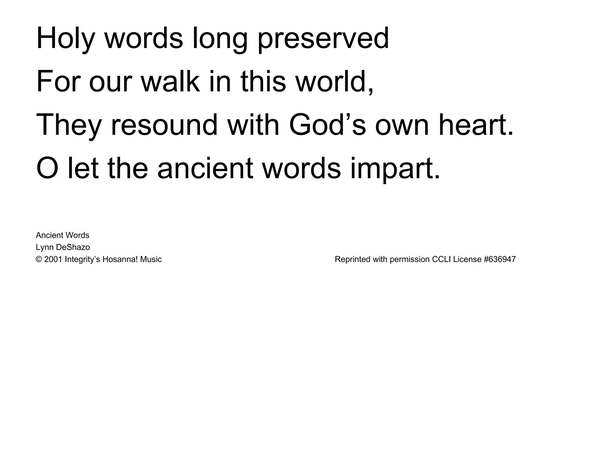 Ancient Words | PPT