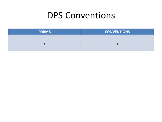 Ancillary forms & conventions | PPTX
