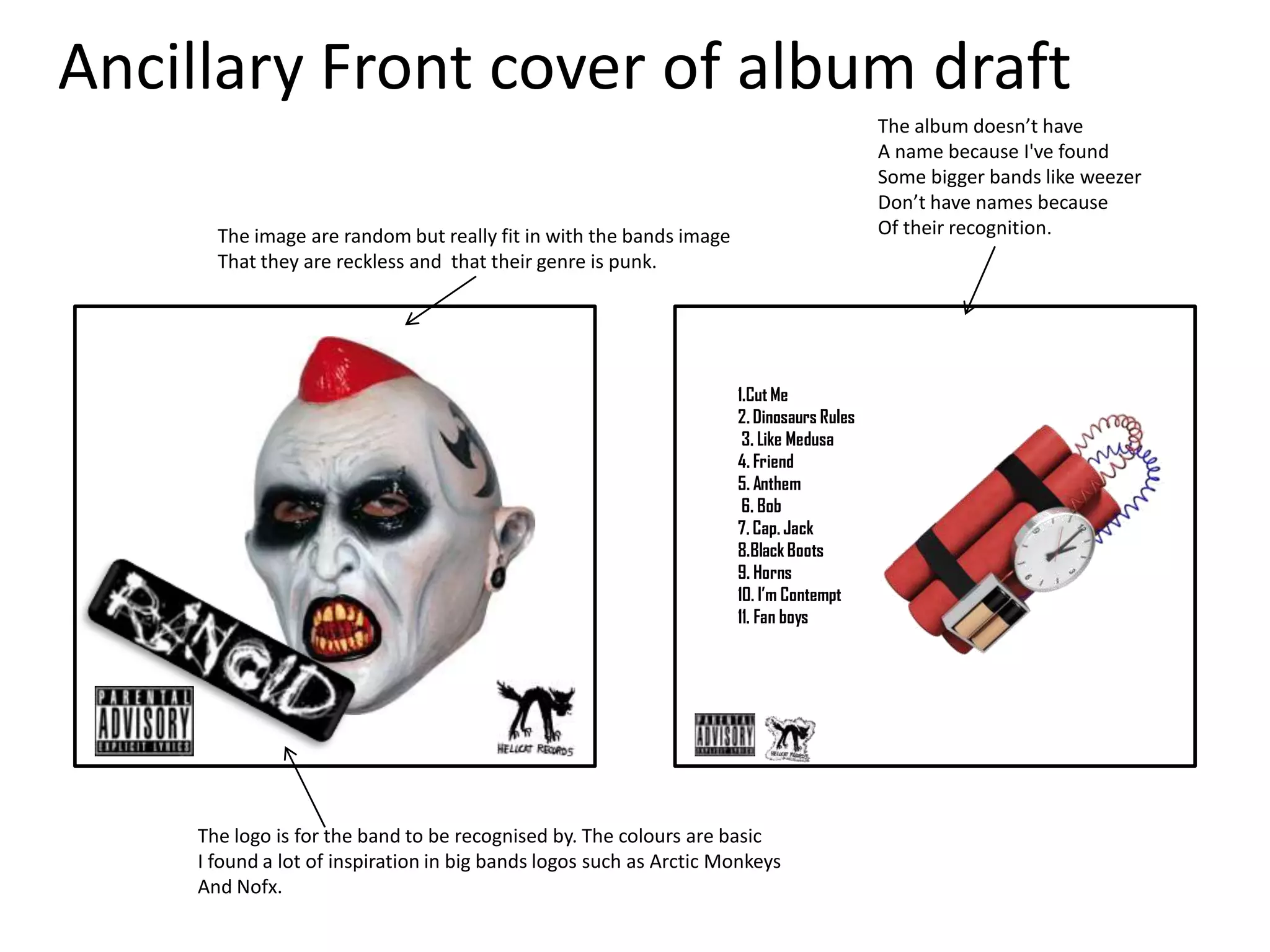 Ancillary front cover of album draft | PPT