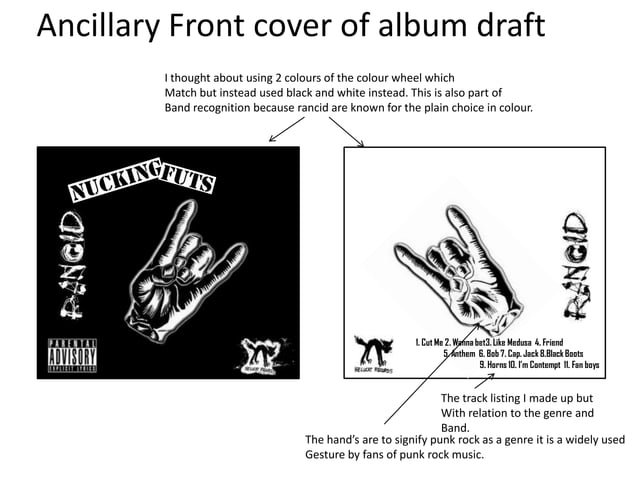 Ancillary front cover of album draft | PPTX | Album-oriented Rock | Rock Music