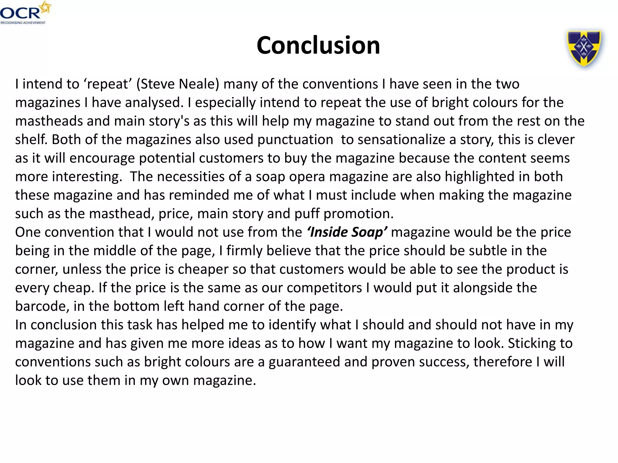 Ancillary Product Magazine Analysis | PPT