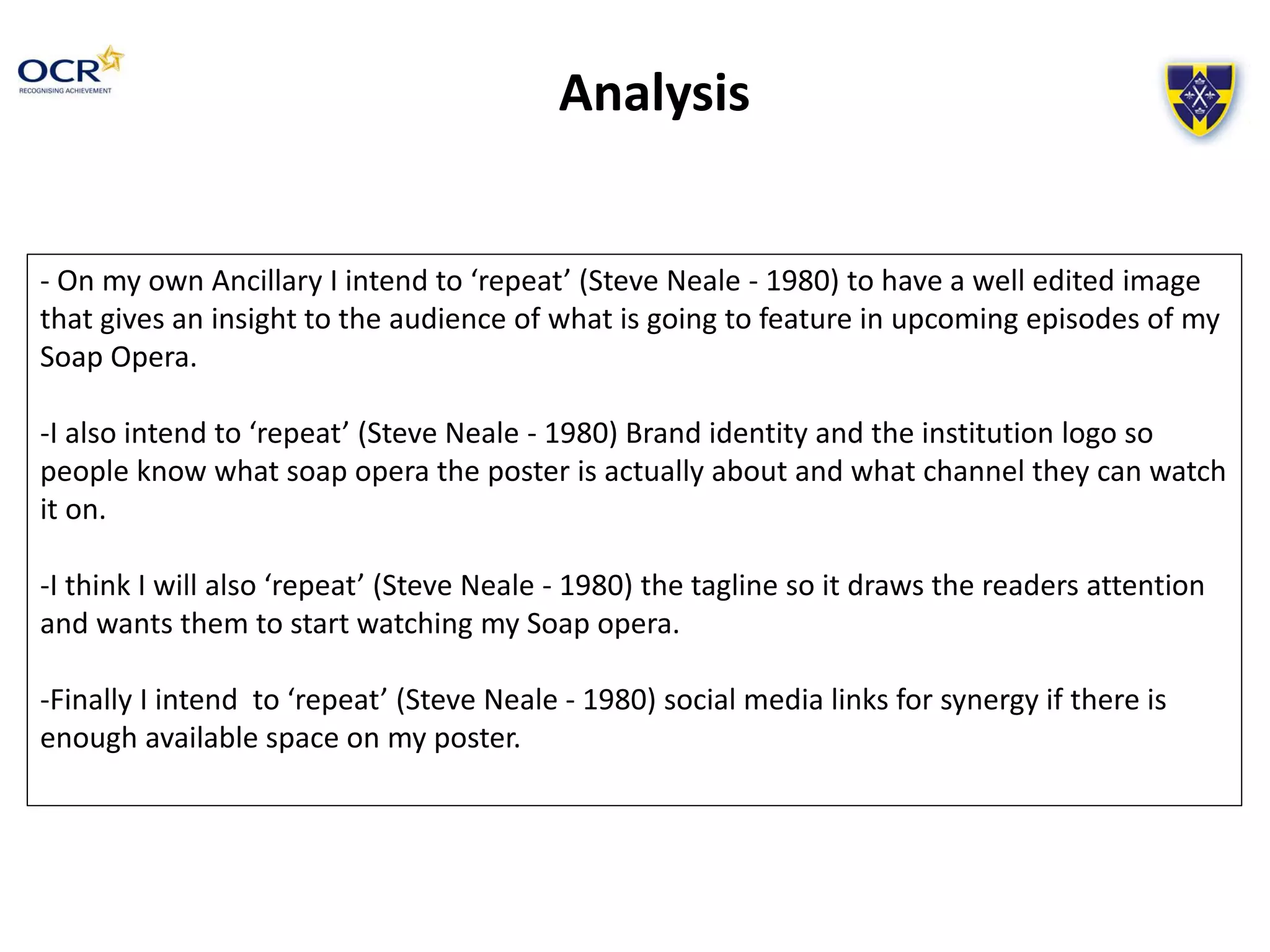 Ancillary product- Poster analysis task | PPTX