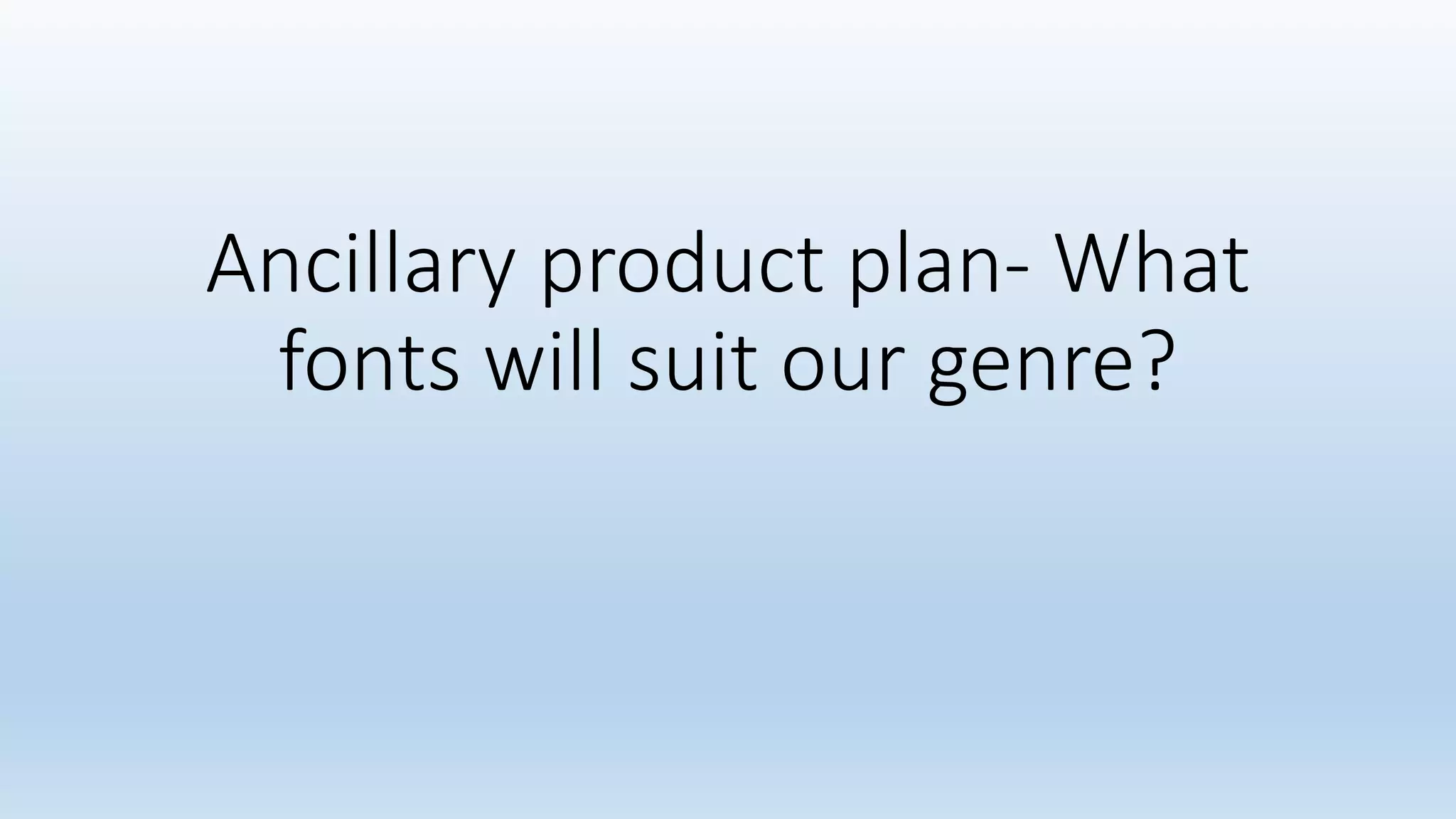 Ancillary product plan | PPTX