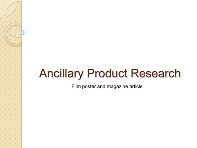 Ancillary product research | PPTX