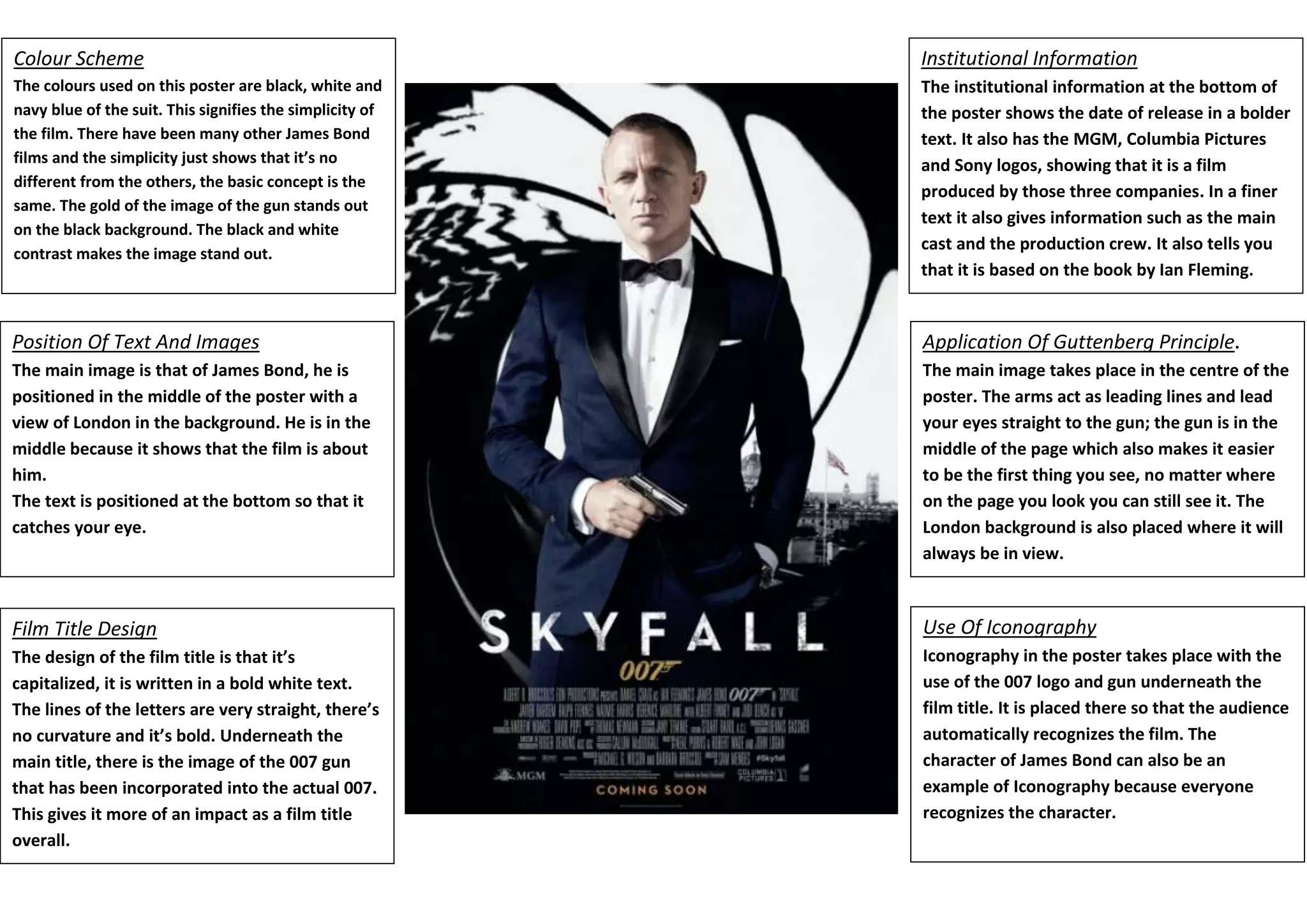 Ancillary task movie poster analysis - Skyfall | PPT