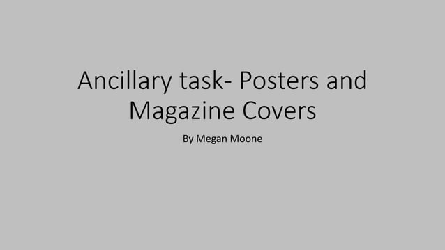 Ancillary task posters and magazine covers | PPT