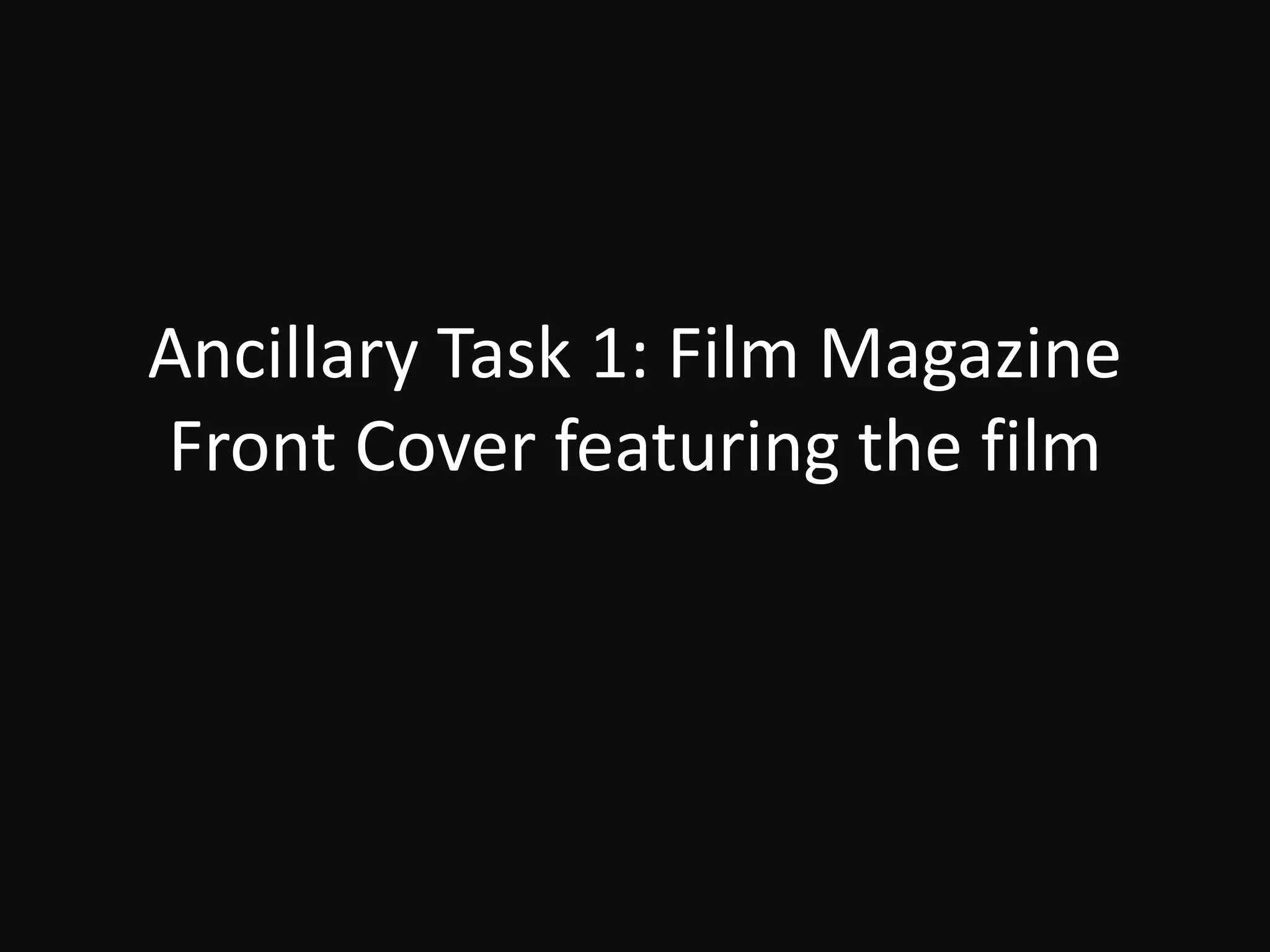 Ancillary task 1 | PPT