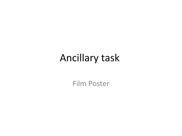 Ancillary task: Poster Research | PPT