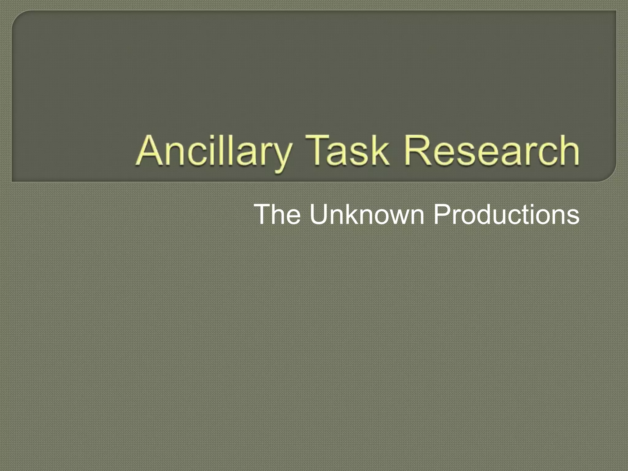 Ancillary task research | PPT