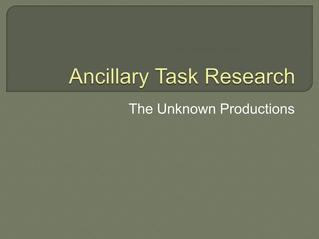 Ancillary task research | PPT