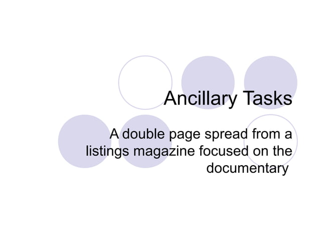 Ancillary tasks | PPT