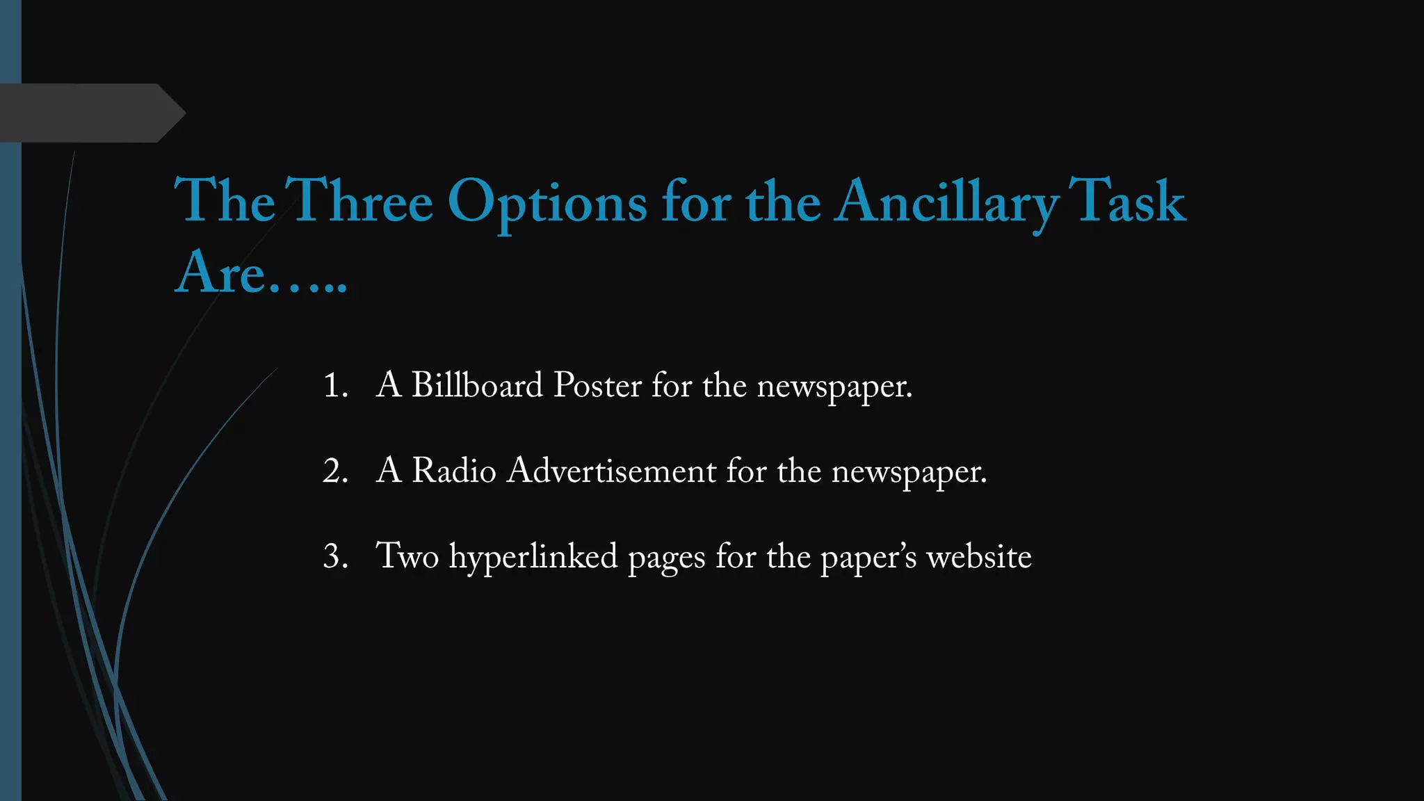 Ancillary tasks | PPTX