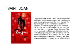 Ancillary Task – Saul Bass Film Poster Research | PPT