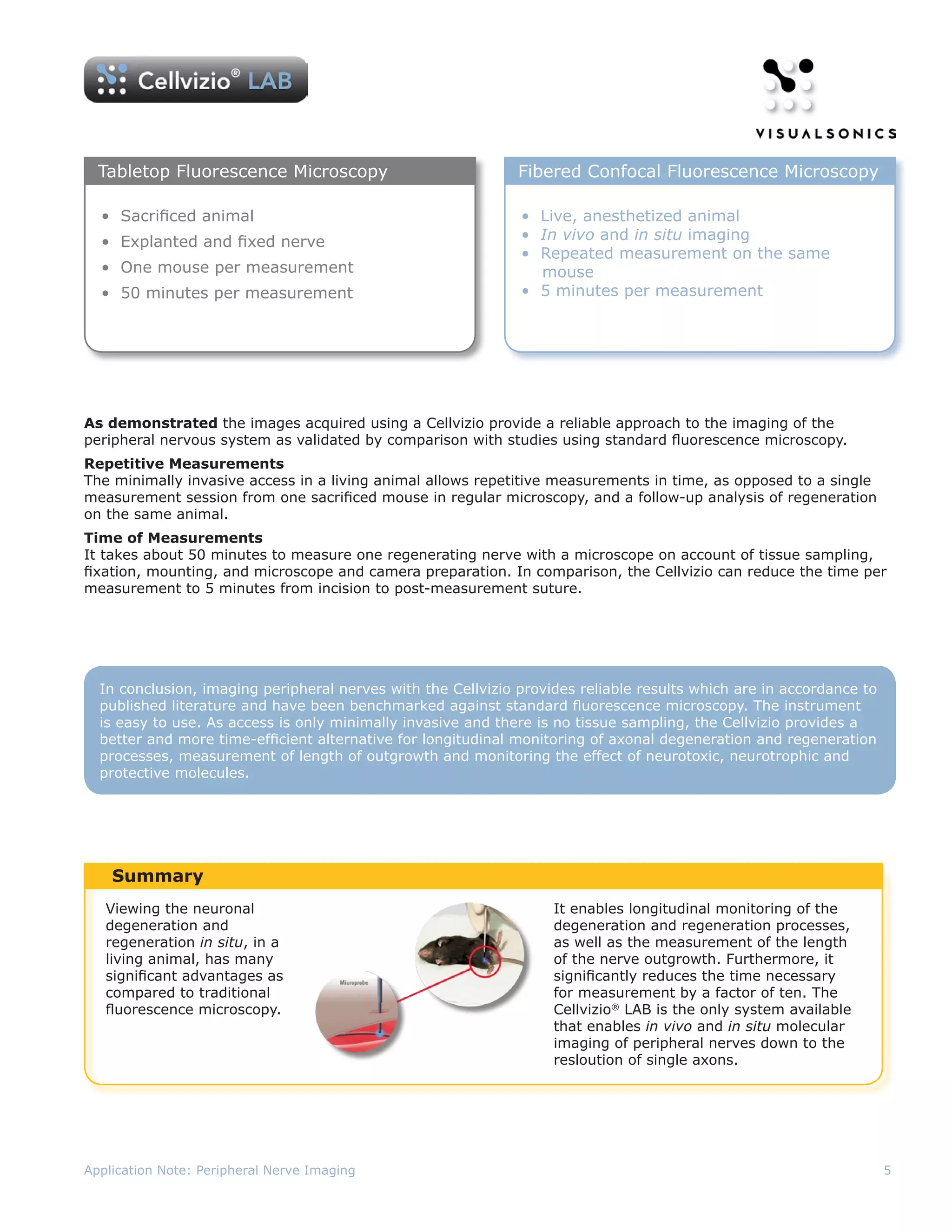 Application Note - Neuroscience: Peripheral Nerve Imaging | PDF