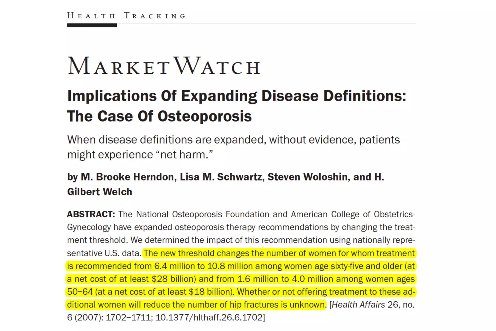 Overdiagnosis and overtreatment in nefrologia | PPT