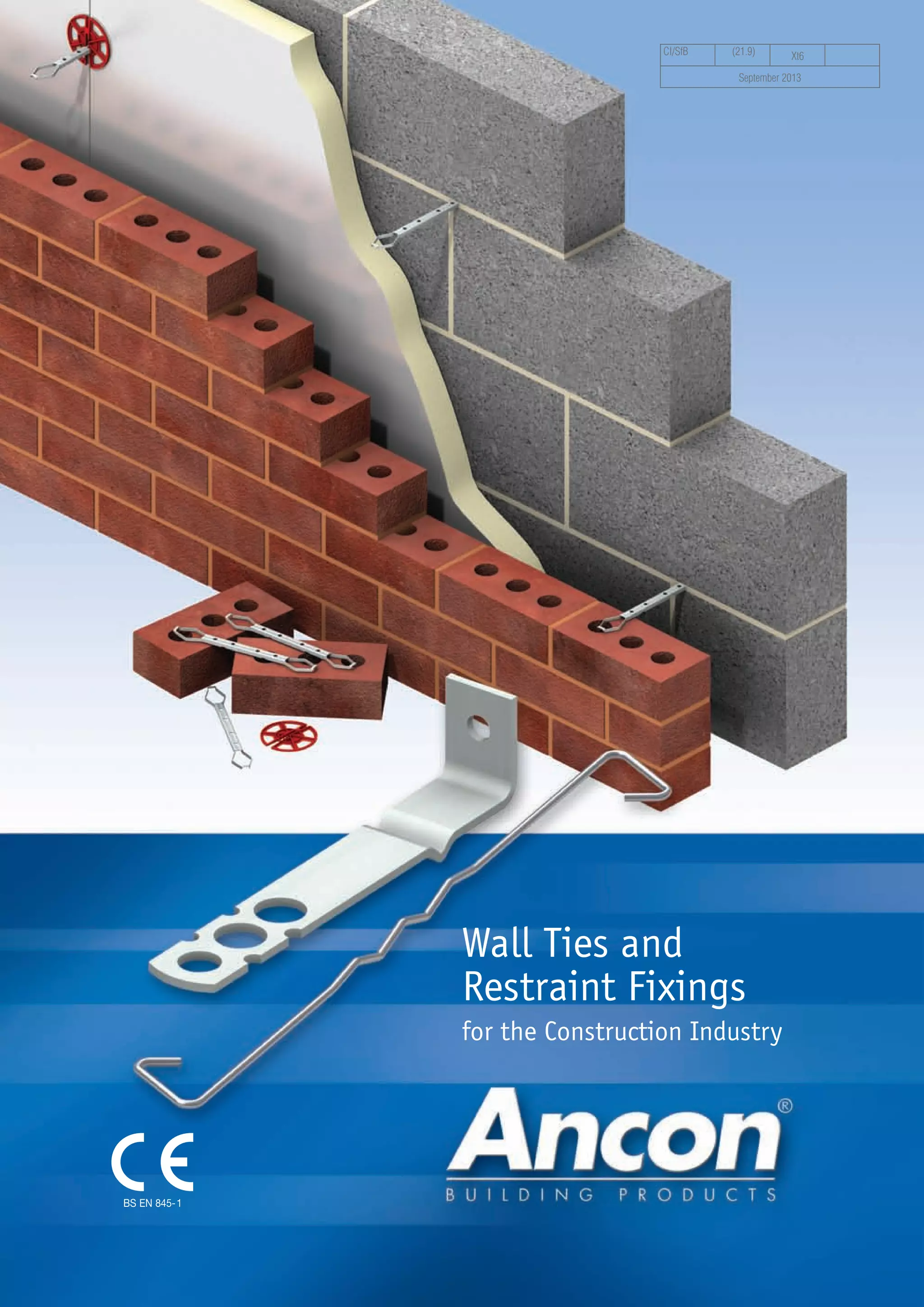 Ancon Wall Ties and Restraint Fixings for Brick, Block and Stone | PDF