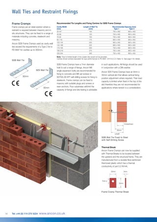 Ancon Wall Ties and Restraint Fixings for Brick, Block and Stone | PDF