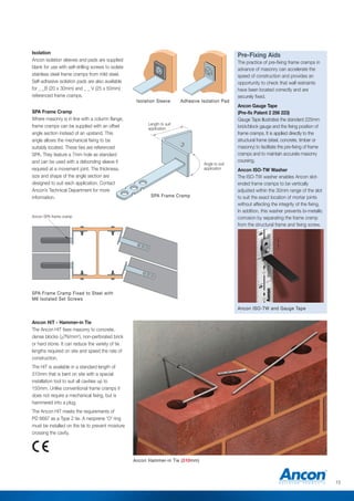 Ancon Wall Ties and Restraint Fixings for Brick, Block and Stone | PDF