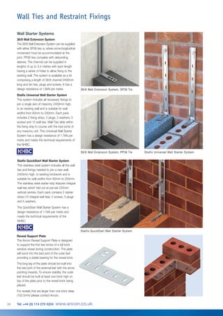 Ancon Wall Ties and Restraint Fixings for Brick, Block and Stone | PDF