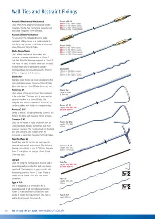 Ancon Wall Ties and Restraint Fixings for Brick, Block and Stone | PDF