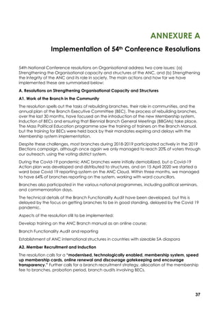 ANC Organisational Renewal Policy Document | PDF