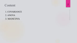 Ancova and Mancova | PPTX