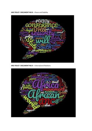 ANC policy conference documents - wordclouds | PDF